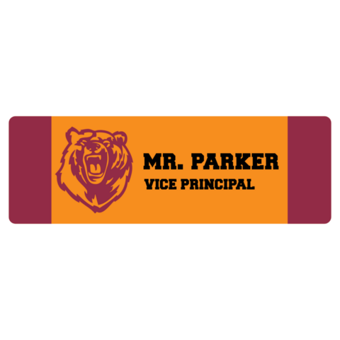 Custom Plastic Rectangle Vice Principal Name Tags
