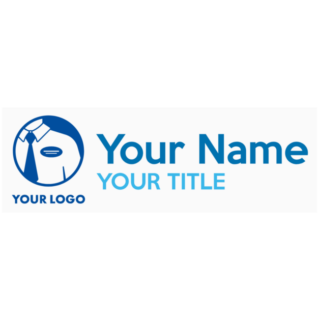 Custom Full-Color Rectangle Name Tags with Square Edges