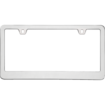 Blank Chrome Metal License Plate Frame: Sleek & Customizable