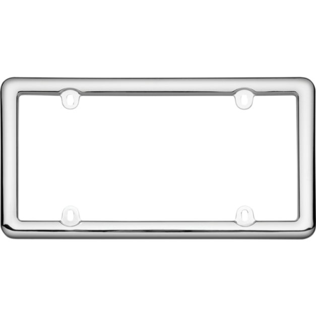Chrome Accent Plastic License Plate Frame