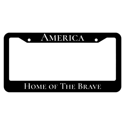 Proudly Patriotic License Plate Frame