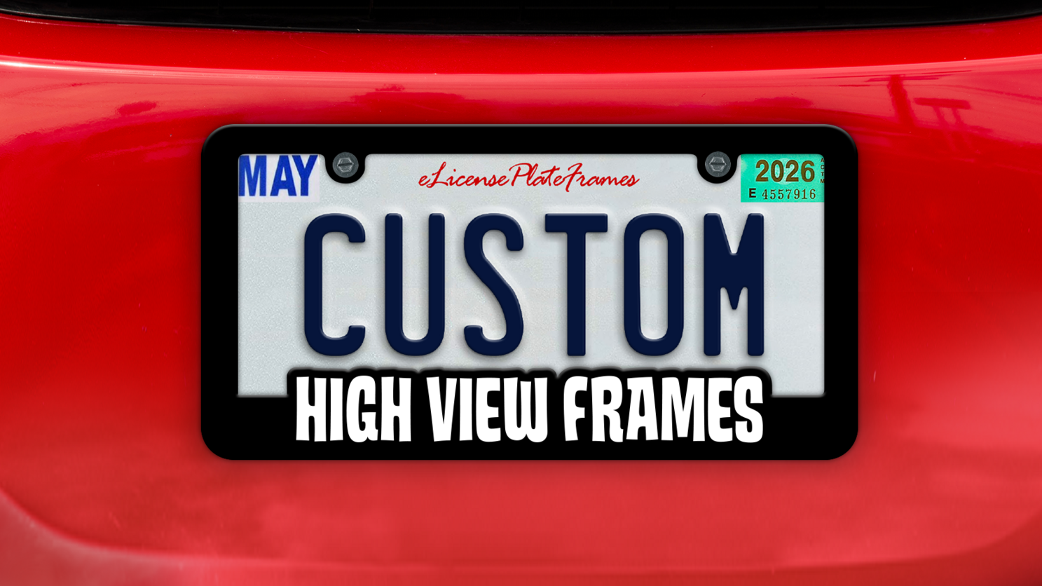 Custom Molded License Plate Frames With Raised Lettering