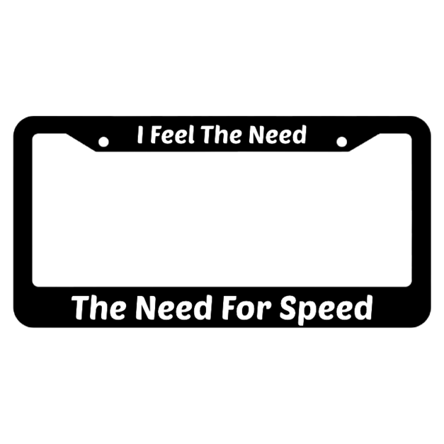 Speed Enthusiast License Plate Frame