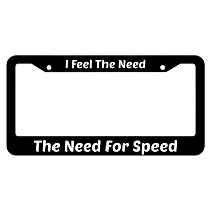Speed Enthusiast License Plate Frame