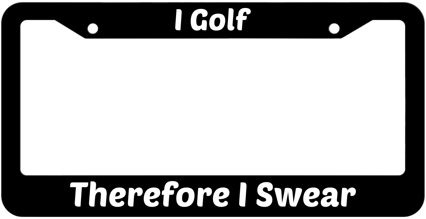 Passionate Golfer License Plate Frame