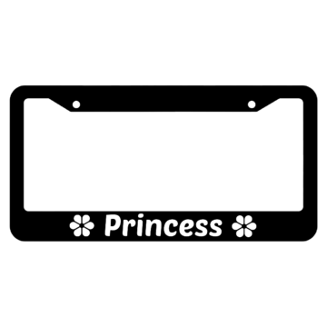 Princess with Flowers License Plate Frame