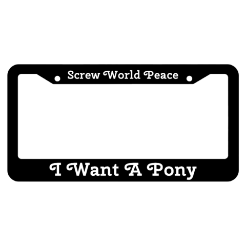 Pony Enthusiast License Plate Frame