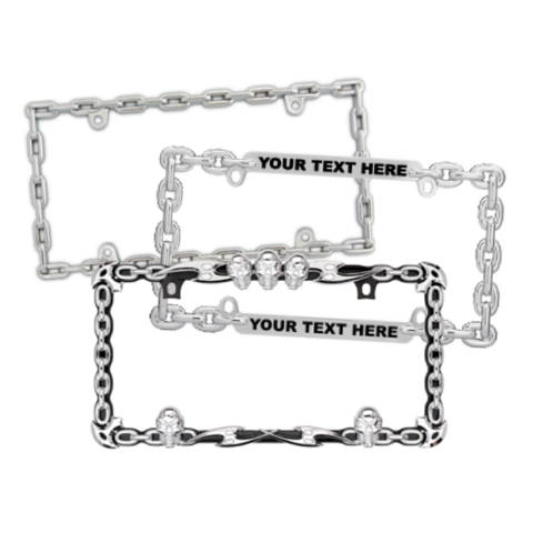 Skulls & Chains License Plate Frames - eLicense Plate Frames