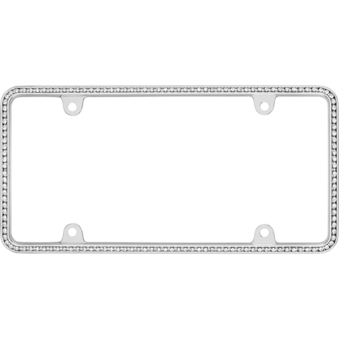 Shop Chrome License Plate Frame with Elegant Diamonds
