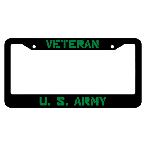 Proud Veteran: United States Army License Plate Frame