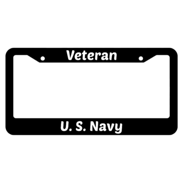 Proud Navy Veteran License Plate Frame