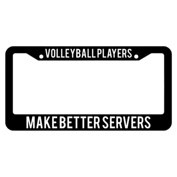 Volleyball Players Serve with Passion License Plate Frame