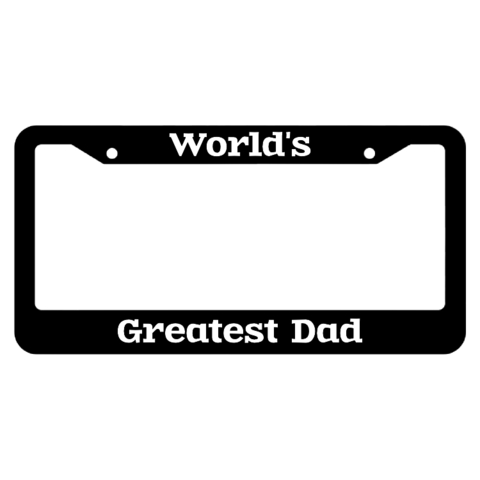 Top Dad License Plate Frame