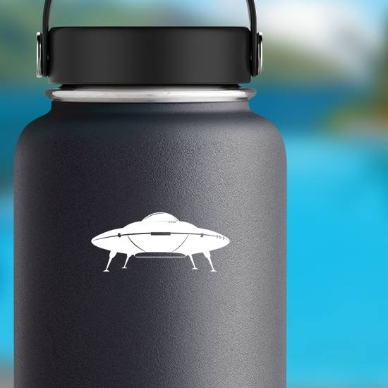 Alien Spaceship Landing Sticker