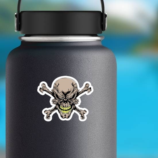 Dark Skull And Crossbones Sticker