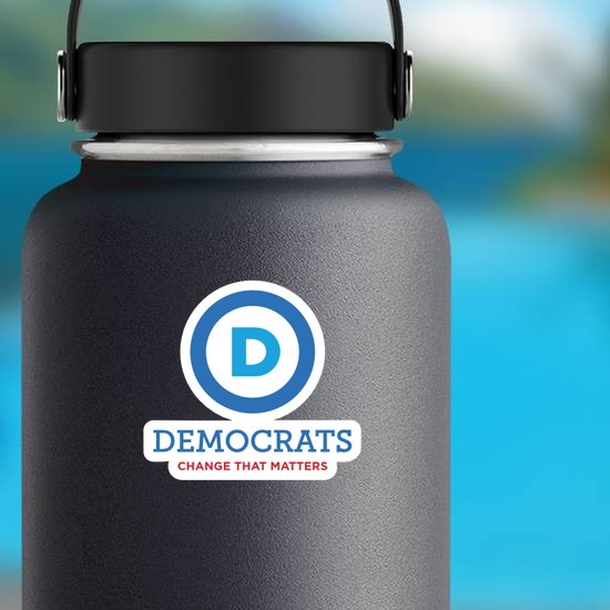 Democratic Party Logo With Slogan Tall Printed Color Magnet