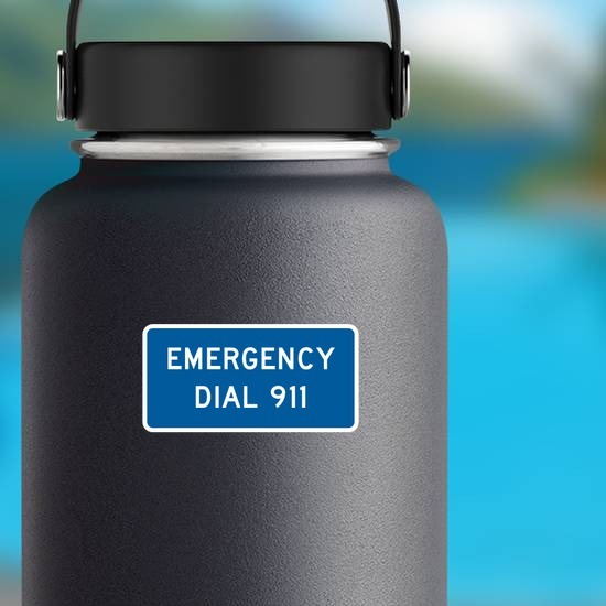 Emergency Dial 911 Sticker
