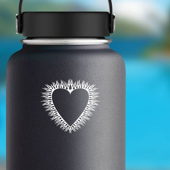 Heart Flames Sticker