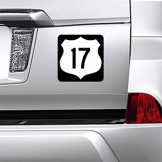Highway 17 Sign With Black Border Magnet