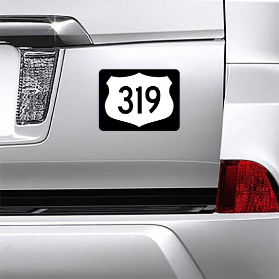 Highway 319 Sign With Black Border Magnet