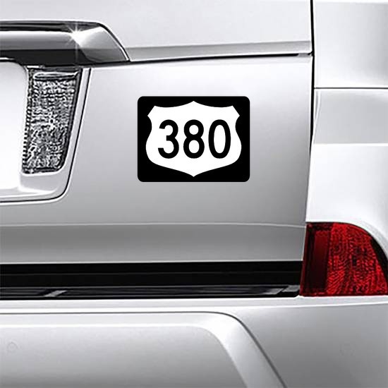 Highway 380 Sign With Black Border Magnet