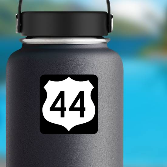 Highway 44 Sign With Black Border Sticker