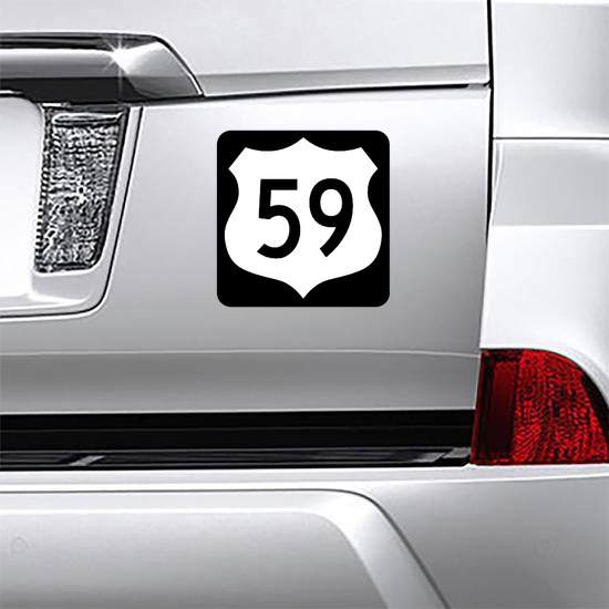 Highway 59 Sign With Black Border Magnet