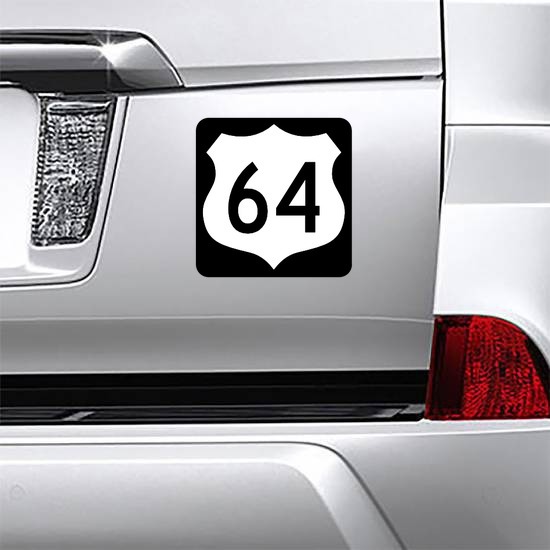Highway 64 Sign With Black Border Magnet