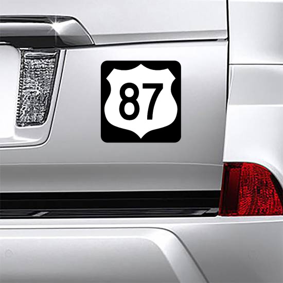 Highway 87 Sign With Black Border Magnet