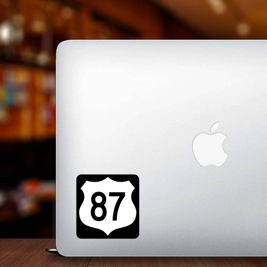 Highway 87 Sign With Black Border Sticker