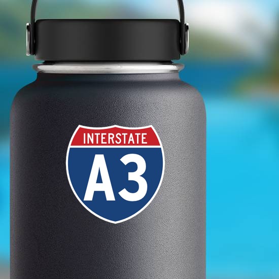 Interstate A3 Sign Sticker