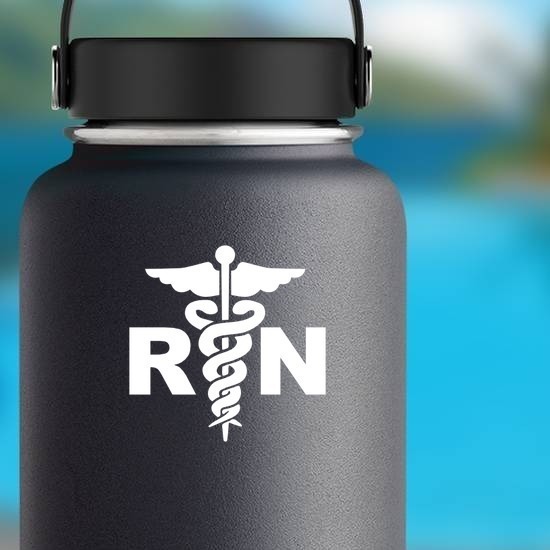 Medical Registered Nurse Hospital Sign Rn Symbol Sticker