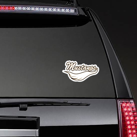Mustangs Logo Type Mascot Sticker