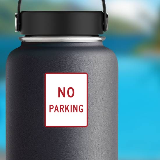 Red No Parking Sticker