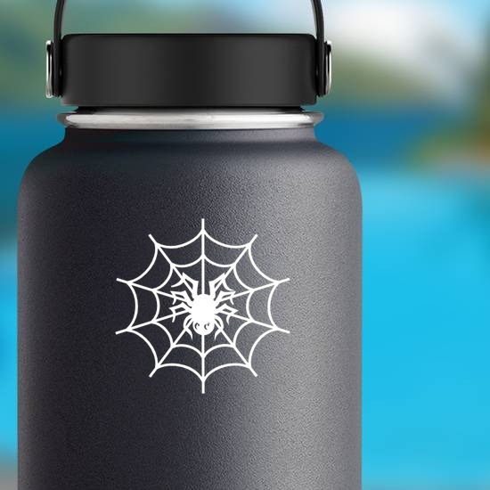 Spider And Spider Web Sticker