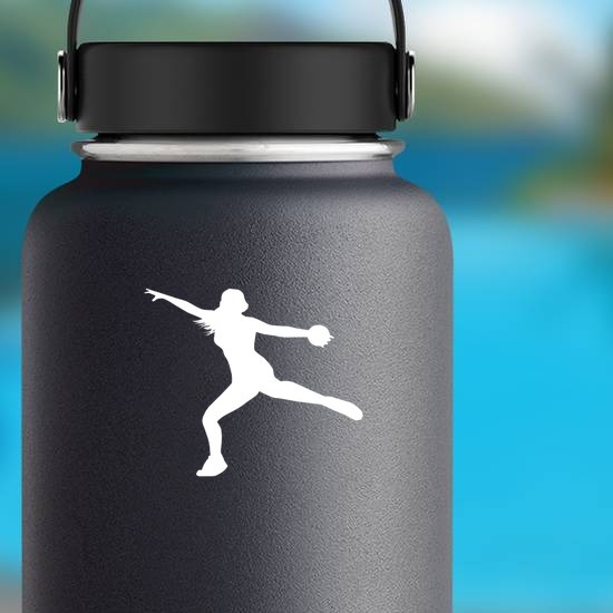 Woman Throwing the Discus Sticker