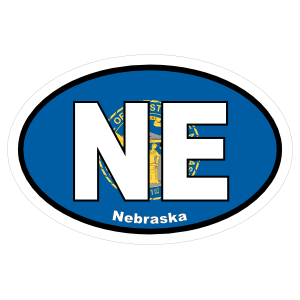 U.S. State Oval Stickers & Decals – State Flag Design Available