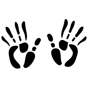 Handprint & Footprint Stickers & Decals – Fully Customizable