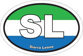 Country Oval Stickers Starting with S