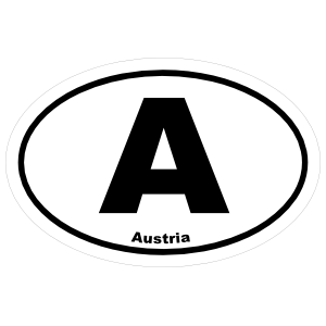 Country Oval Decals Starting with A & B