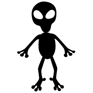 Thin Alien Sticker