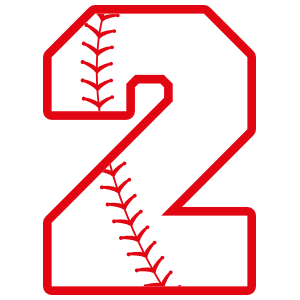 Baseball Style Number 2 With Seam Magnet