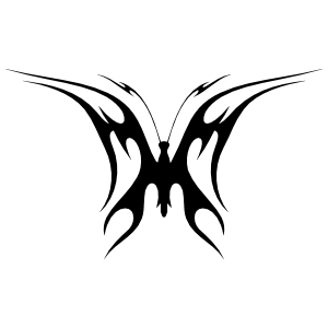 Skinny Butterfly In Flames Sticker