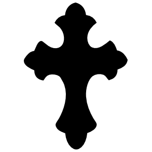 Three Point Cross Sticker