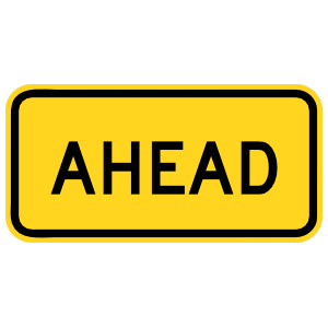 Warning Ahead Sticker