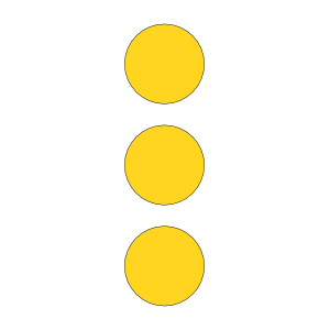 Yellow Dots Road Sign Sticker