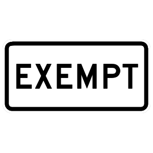 Exempt Sticker