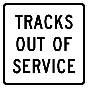 Tracks Out Of Service Sticker