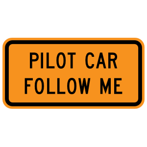 Pilot Car Follow Me Sticker