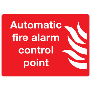 Automatic Fire Alarm Control Point Sign Sticker